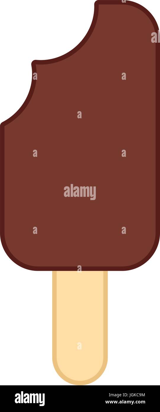 Delicious frozen palette with bite vector illustration design Stock ...