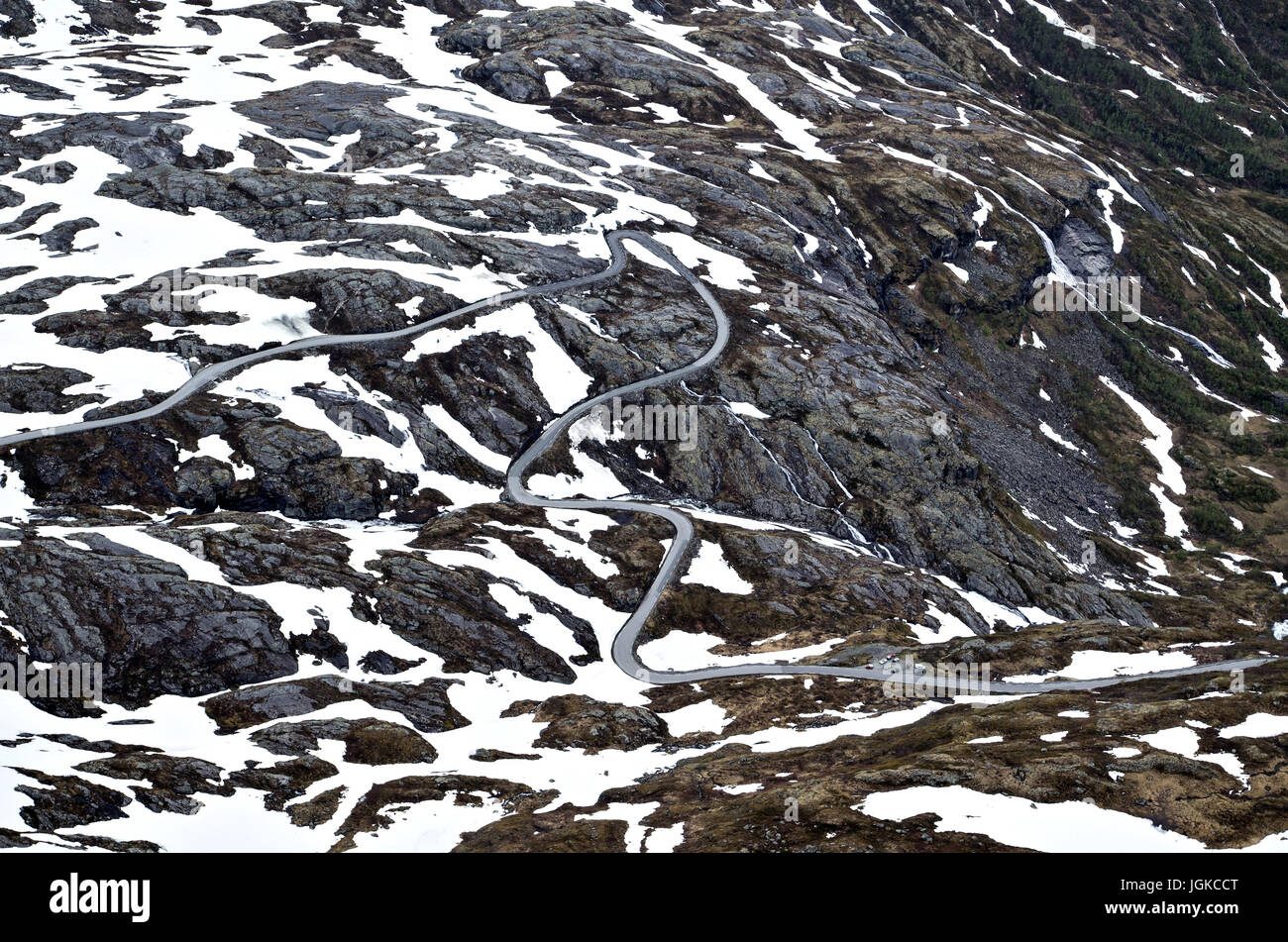 Nibbevegen road. The road up to Dalsnibba is one of the most ambitious ...