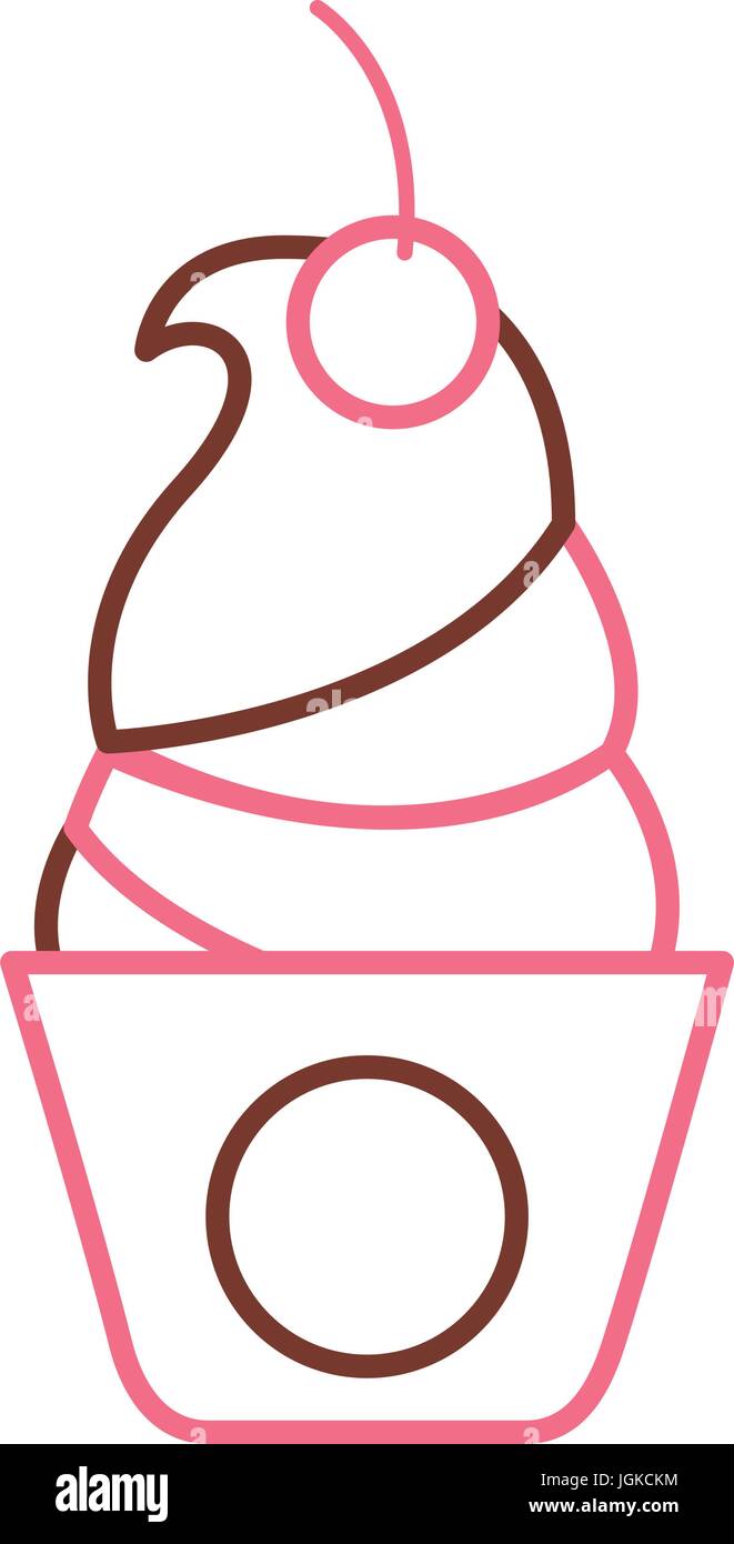 Delicious ice cream basket vector illustration design Stock Vector ...