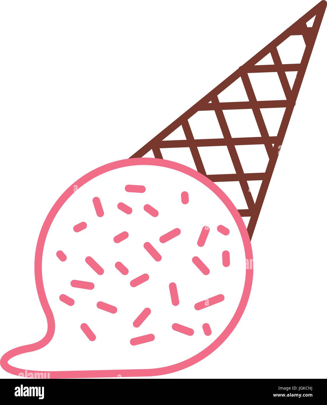 Delicious ice cream cone vector illustration design Stock Vector Image ...