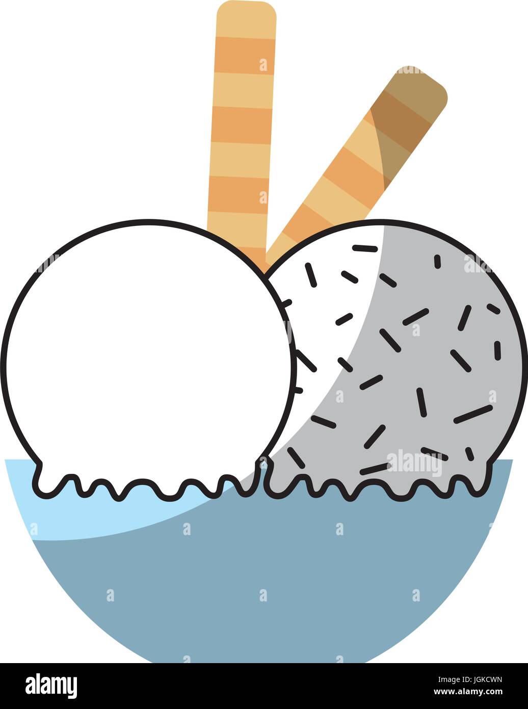 Delicious ice cream basket vector illustration design Stock Vector ...