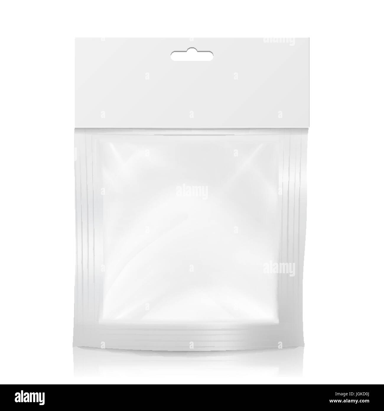 Plastic Pocket Vector Blank. Realistic Mock Up Template Of Plastic ...