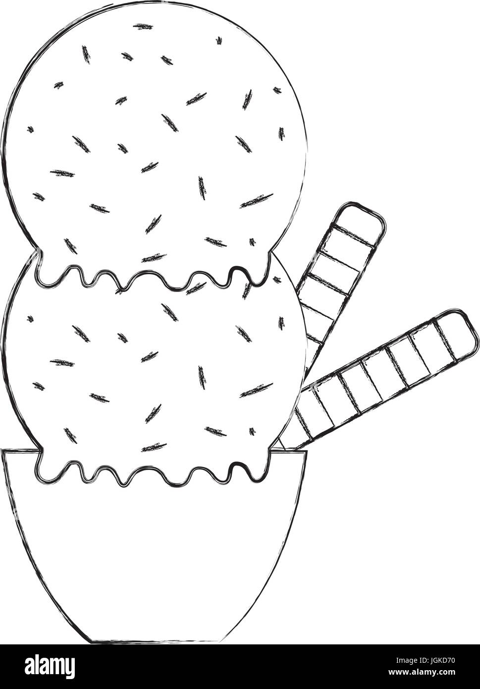 Delicious ice cream basket vector illustration design Stock Vector ...