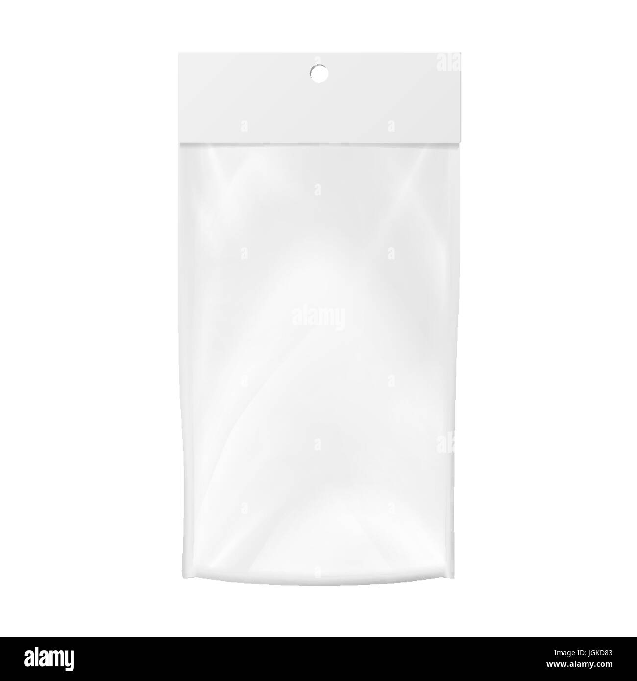 Plastic Pocket Vector Blank. Realistic Mock Up Template Of Plastic ...