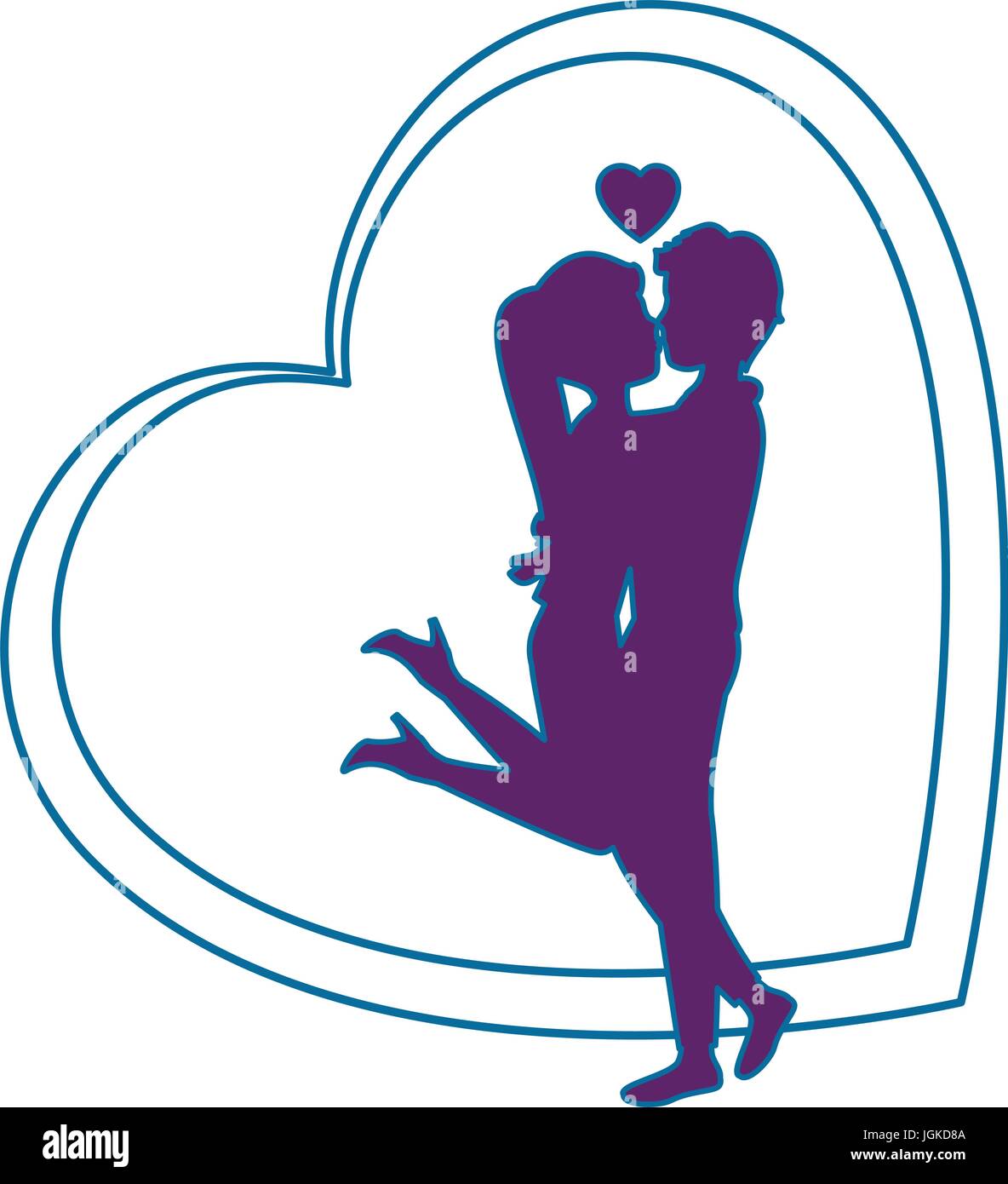 Beautiful and romantic couple icon vector illustration graphic design ...