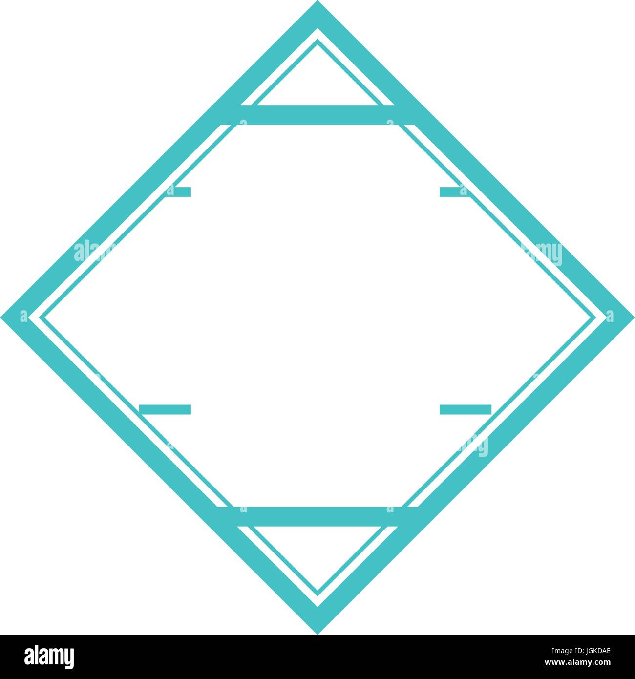 Triangular frame in blank icon vector illustration graphic design Stock ...