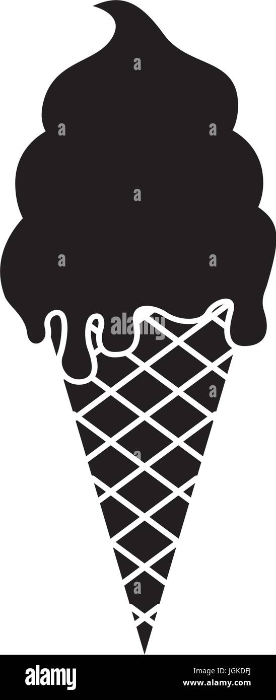 Delicious ice cream cone vector illustration design Stock Vector Image ...