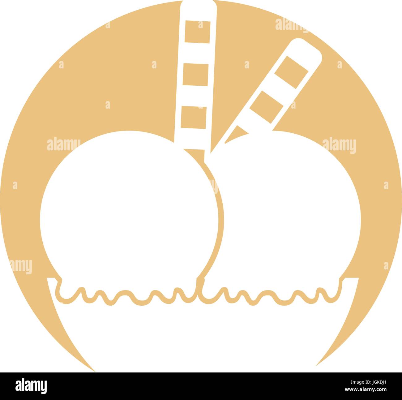 Delicious ice cream basket vector illustration design Stock Vector ...