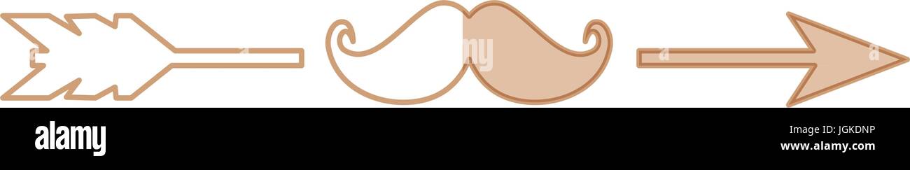 arrow with mustache icon Stock Vector Image & Art - Alamy