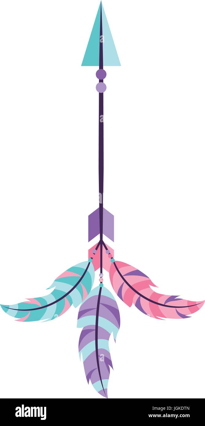 Decorative arrows with feathers boho style Stock Vector Image & Art - Alamy