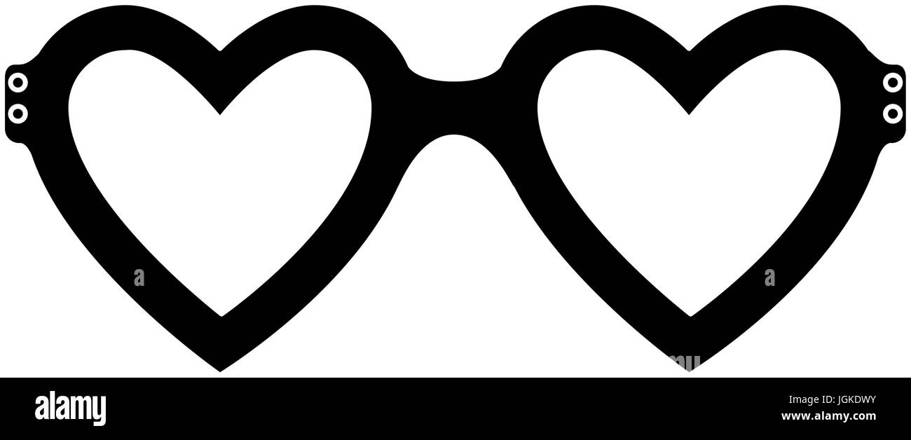 glasses in heart shape icon Stock Vector Image & Art - Alamy