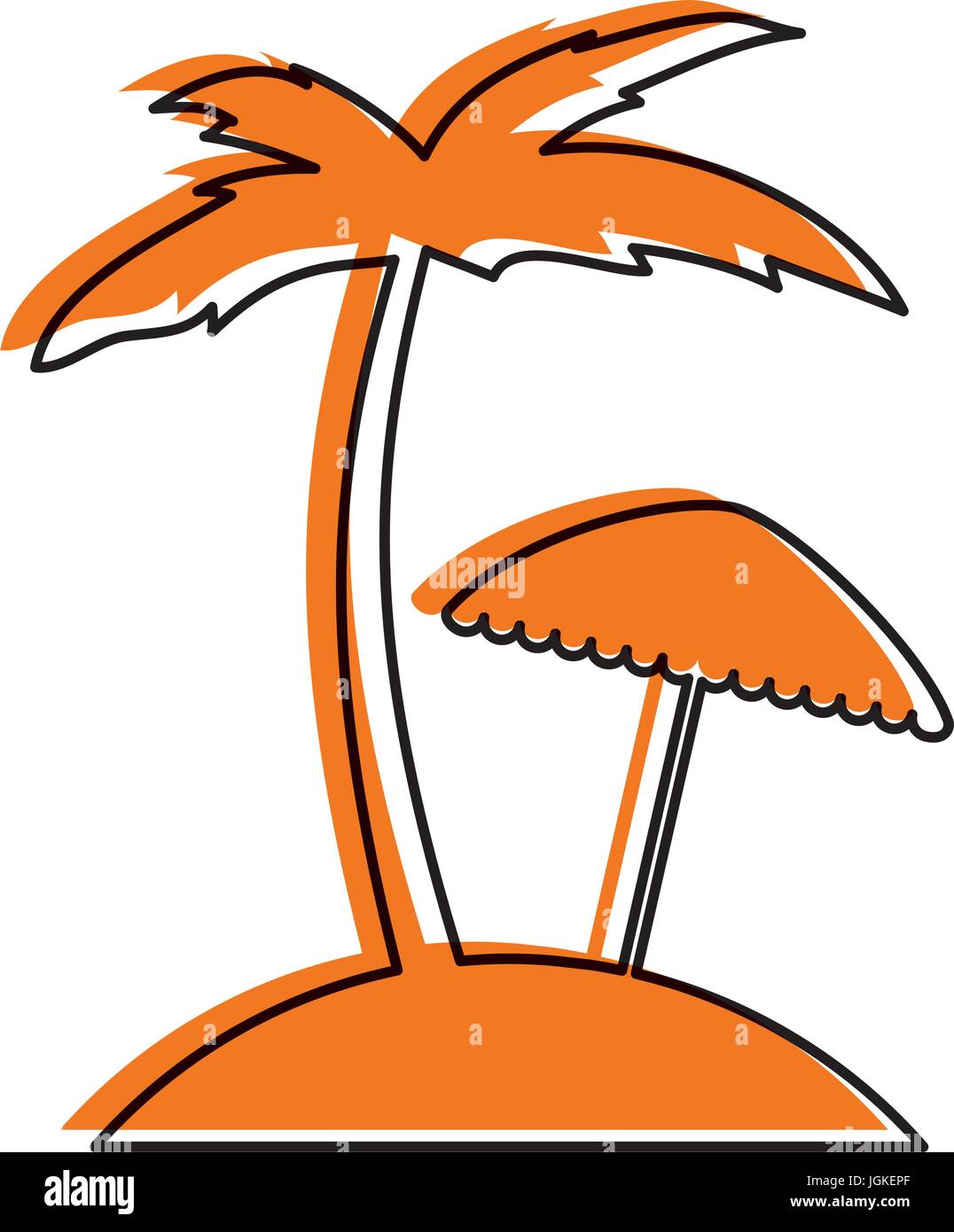 Palm tree parasol Stock Vector Images - Alamy