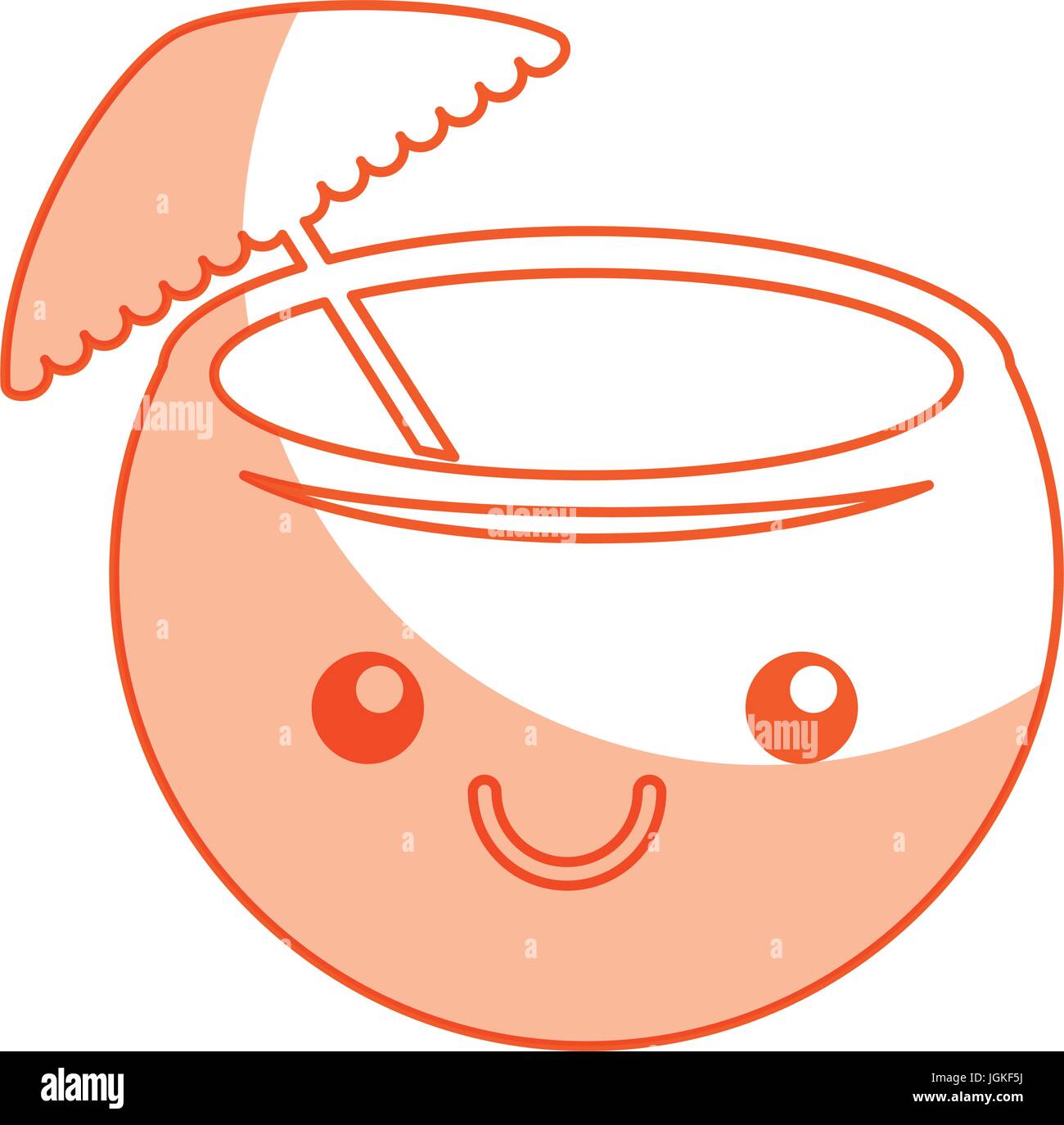 Kawaii cute funny coconut fruit hi-res stock photography and images - Alamy