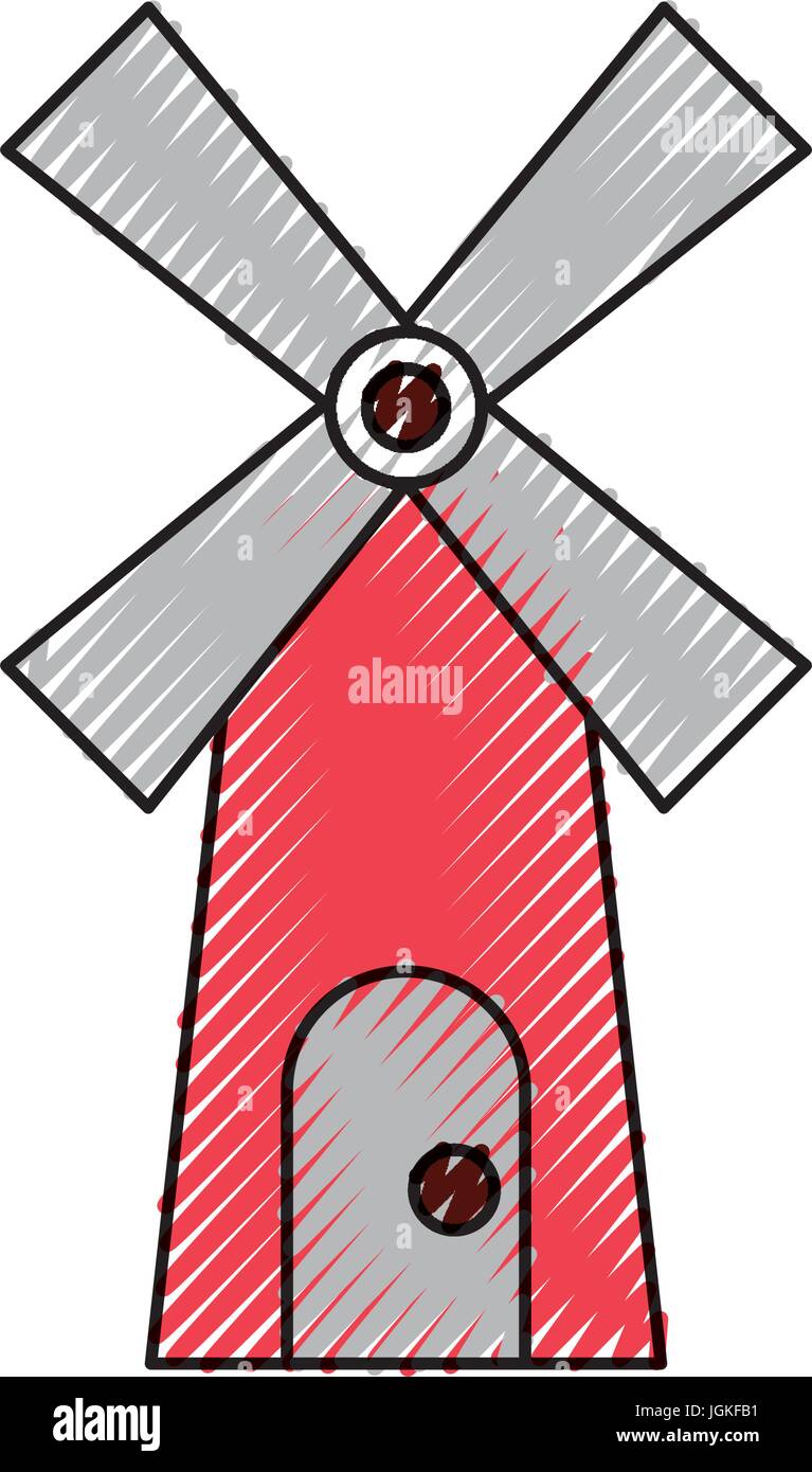 Antique windmill Stock Vector Images - Alamy