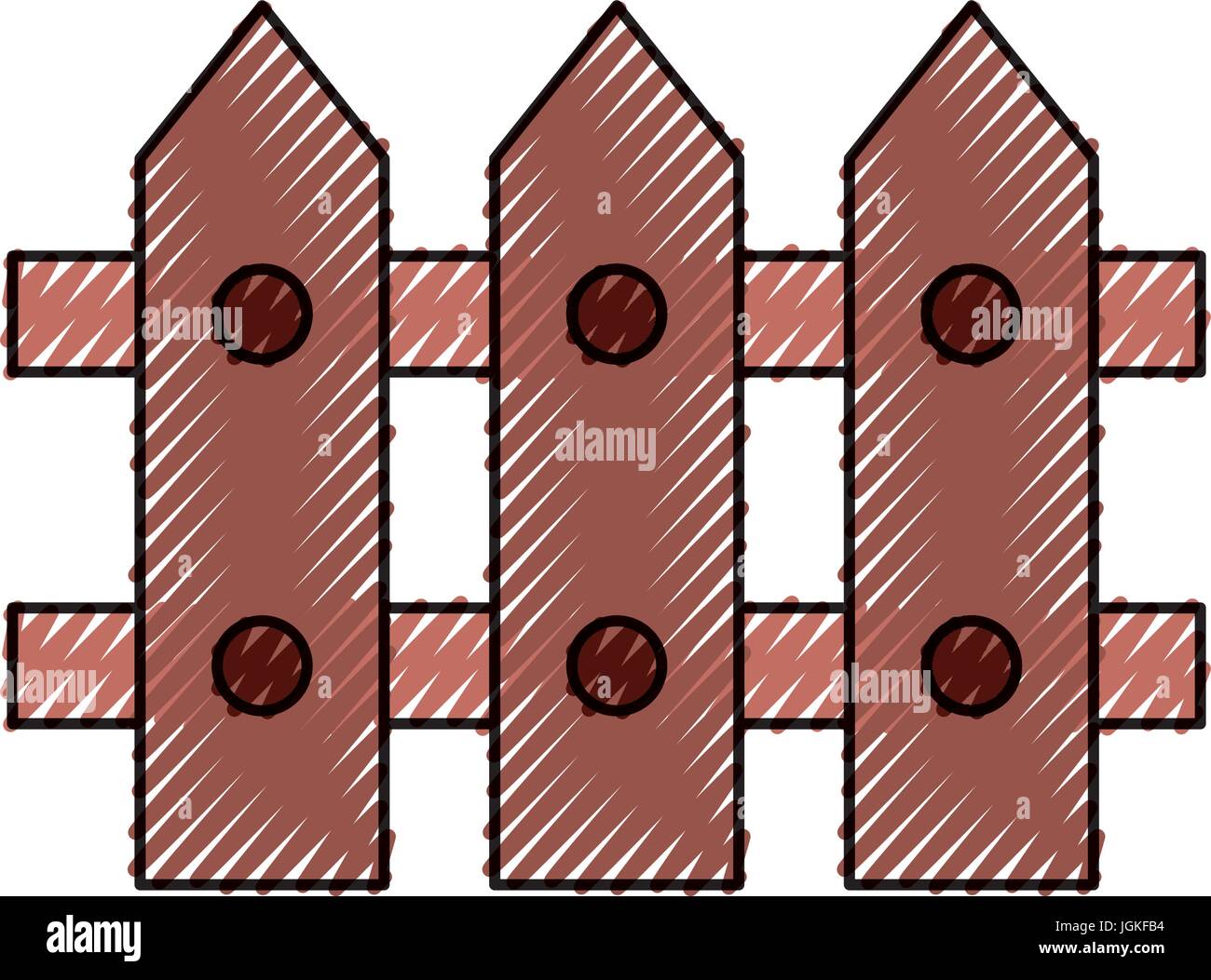 Wood fence detail Stock Vector Images - Alamy