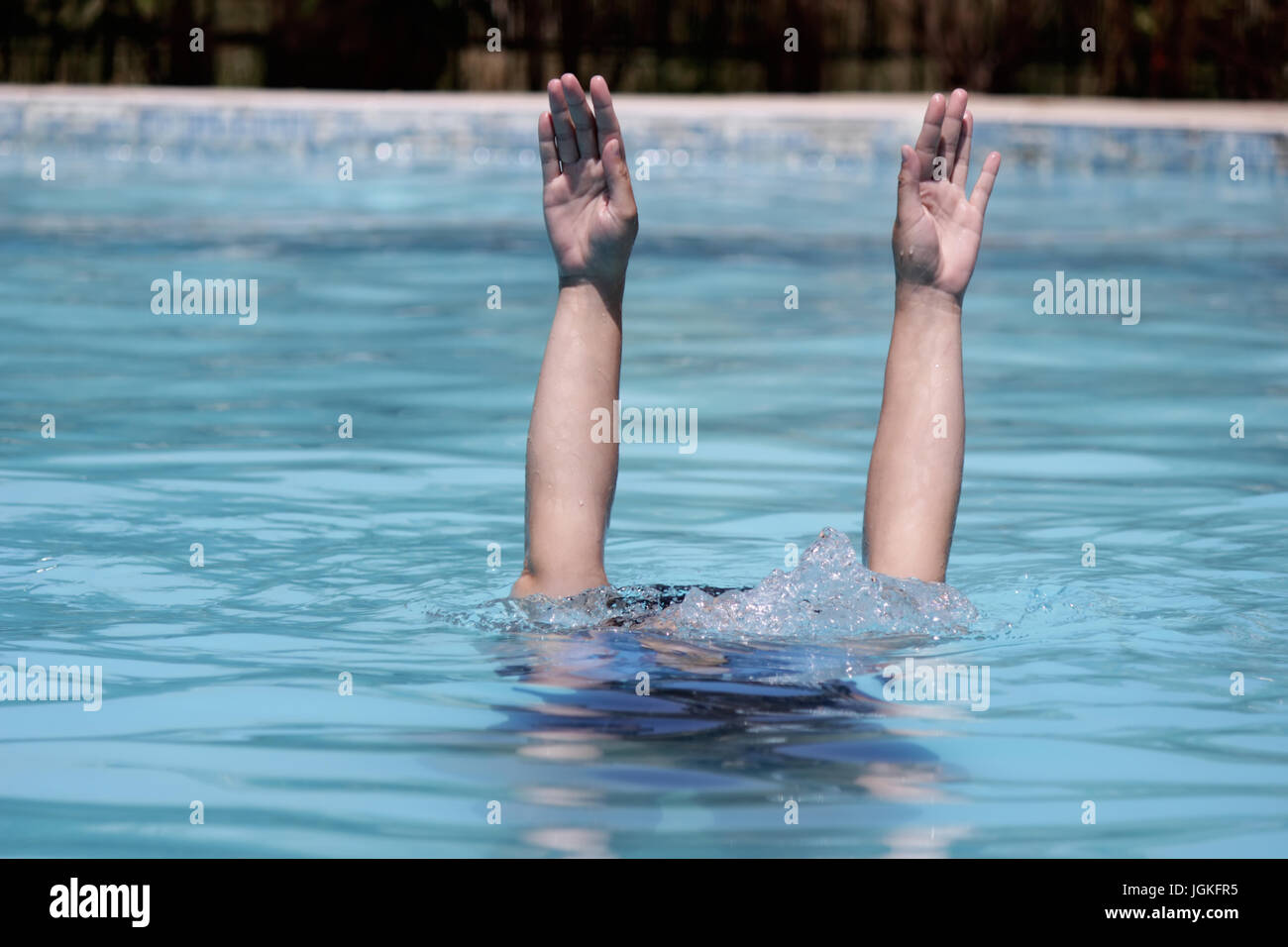 Pool drowning lifeguard hi-res stock photography and images - Alamy
