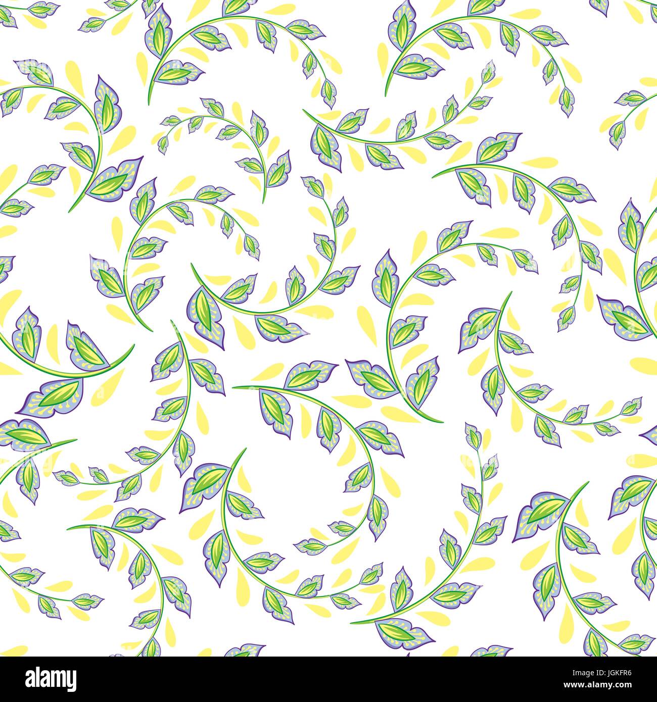A repeating pattern of small leaves. Prints for cotton fabrics in ...
