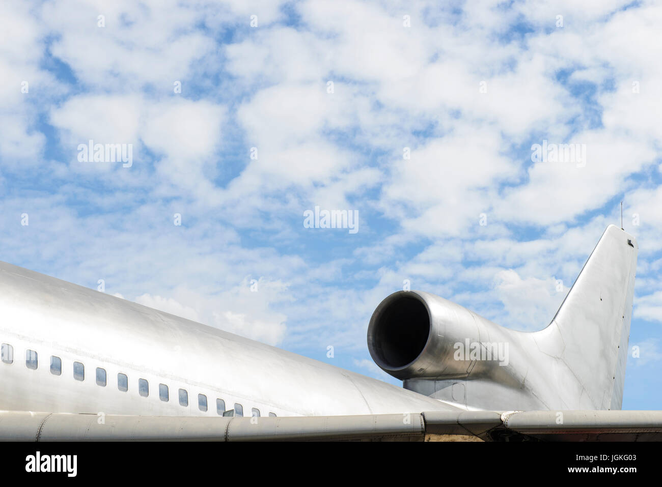Old airplane rear side view Stock Photo - Alamy