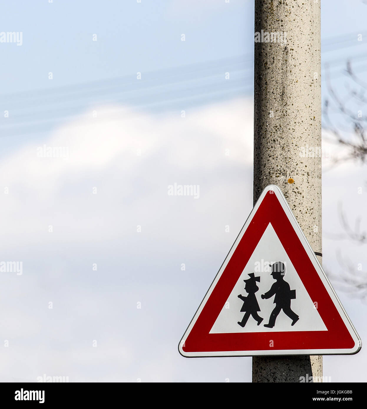 White red triangle warning school hi-res stock photography and images ...