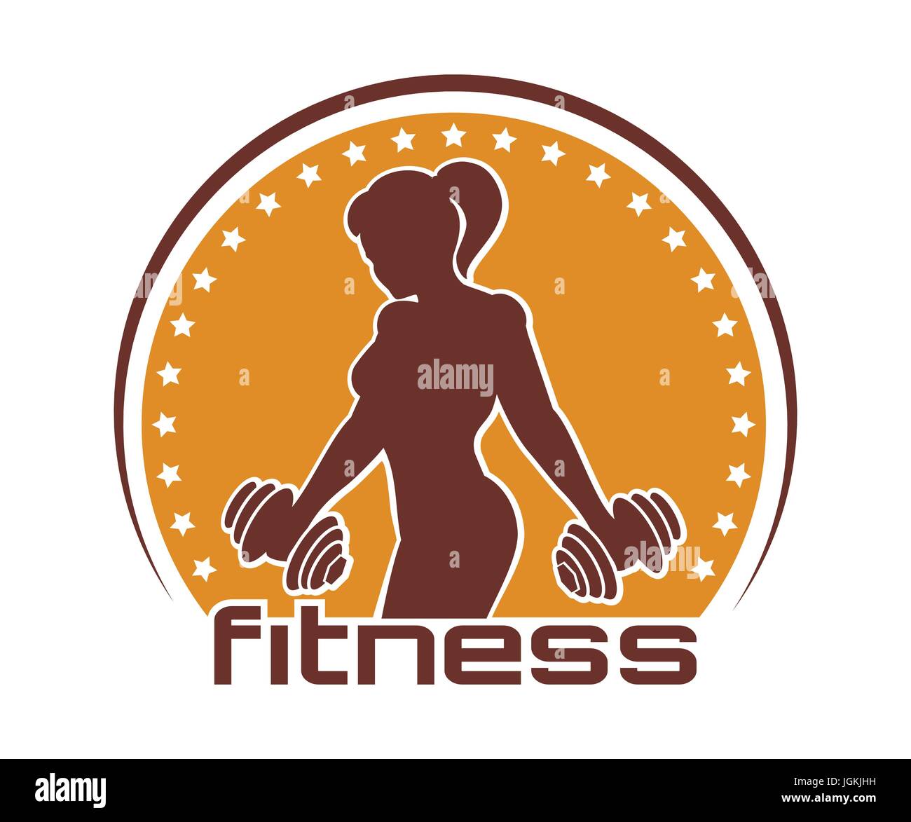 Retro fitness icon in Stock Vector Images - Alamy
