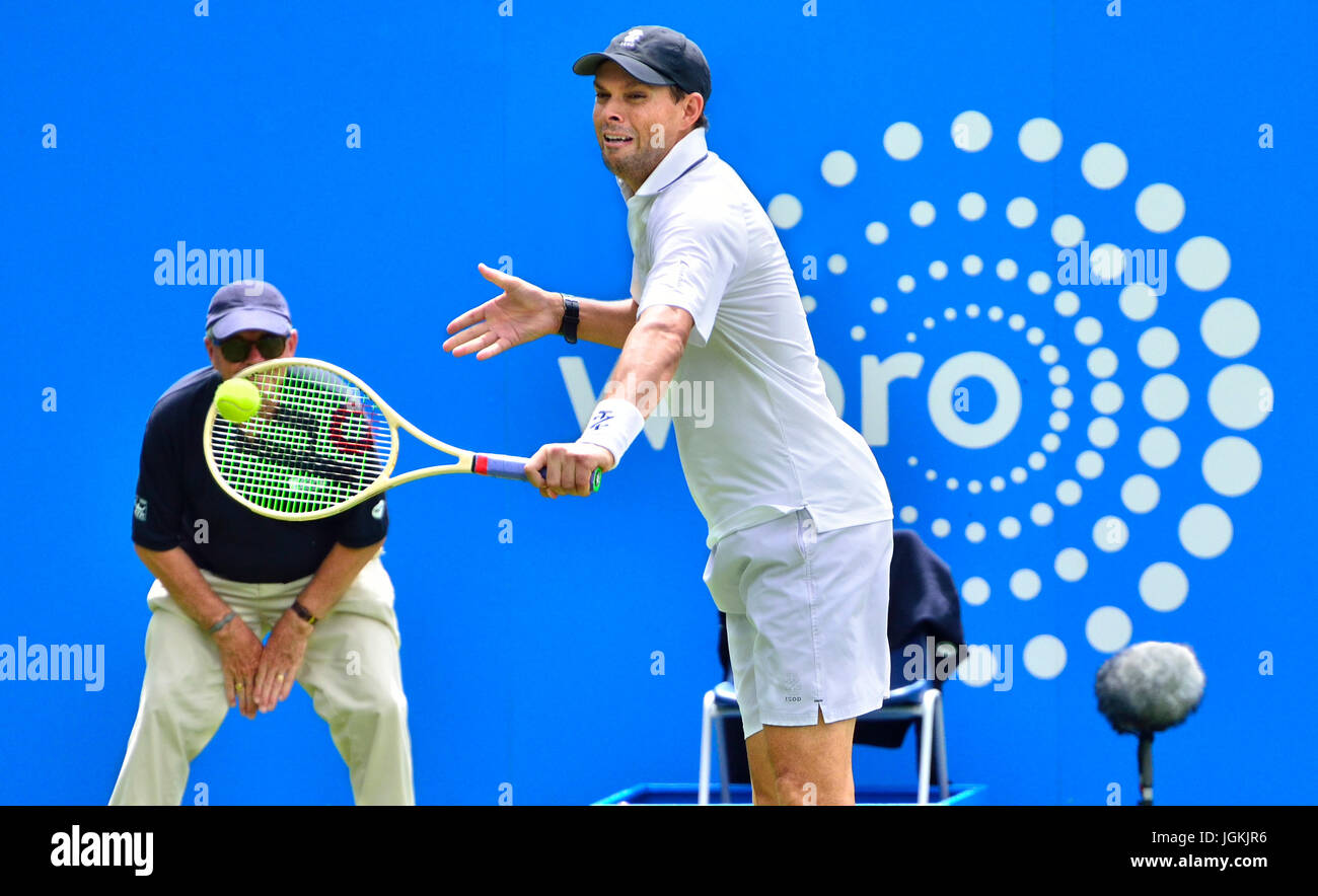 Bob Bryan (USA) playing at the Aegon International tournament ...