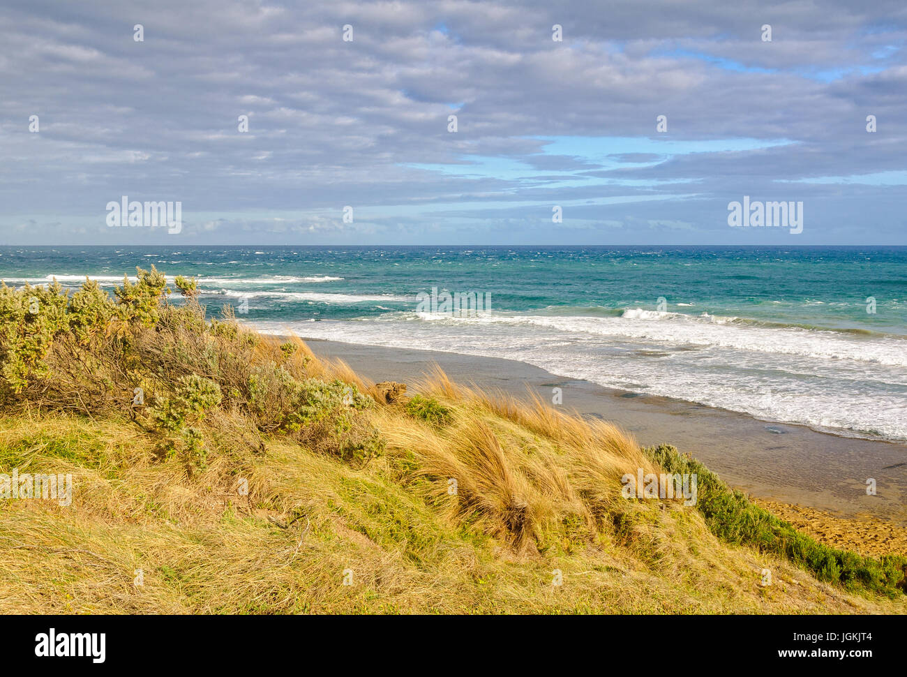 Surf beach on the coast at Point Lonsdale, Victoria, Australia Stock ...
