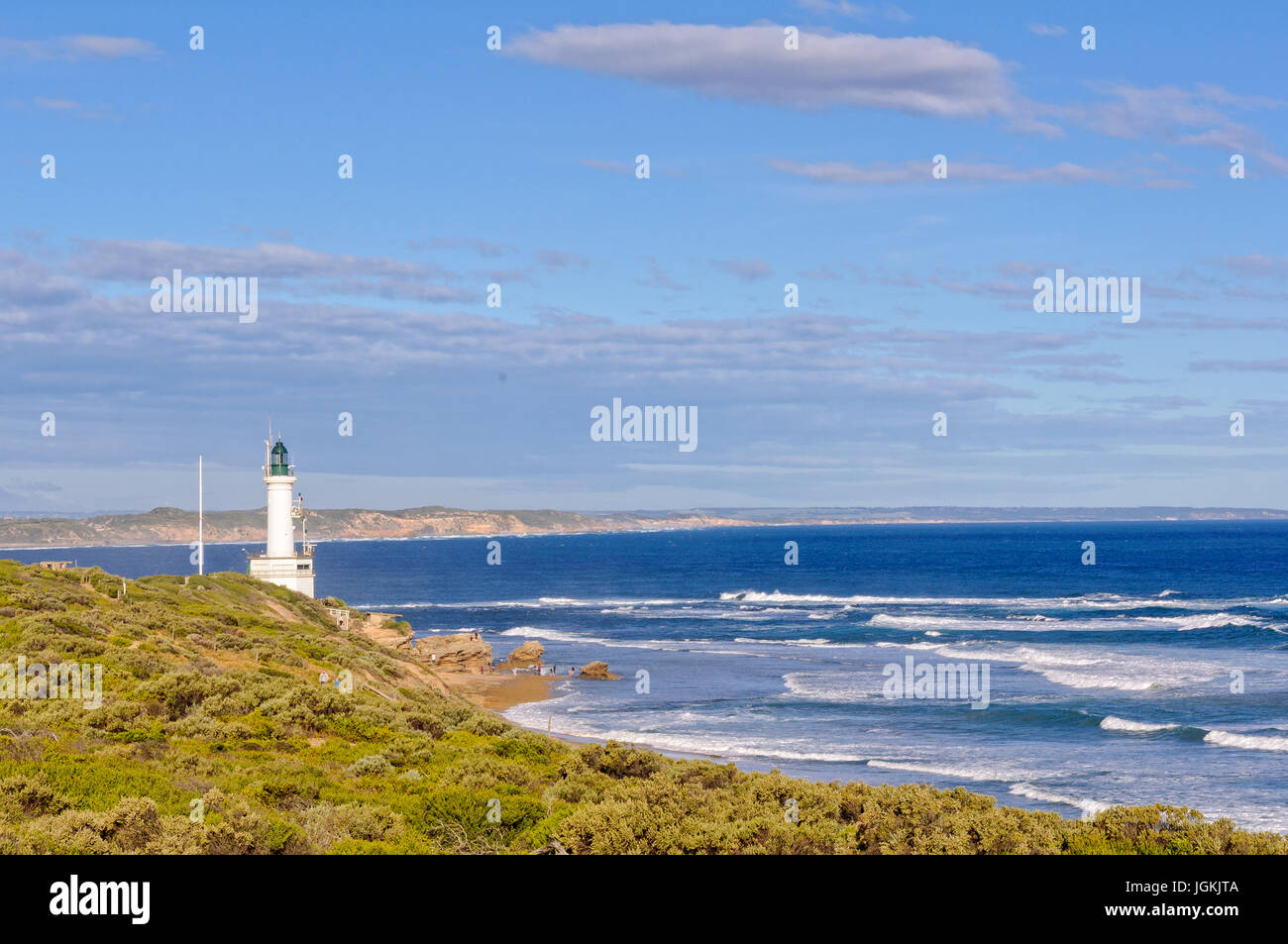 Point Lonsdale lighthouse in Victoria at the entrance of the Port ...