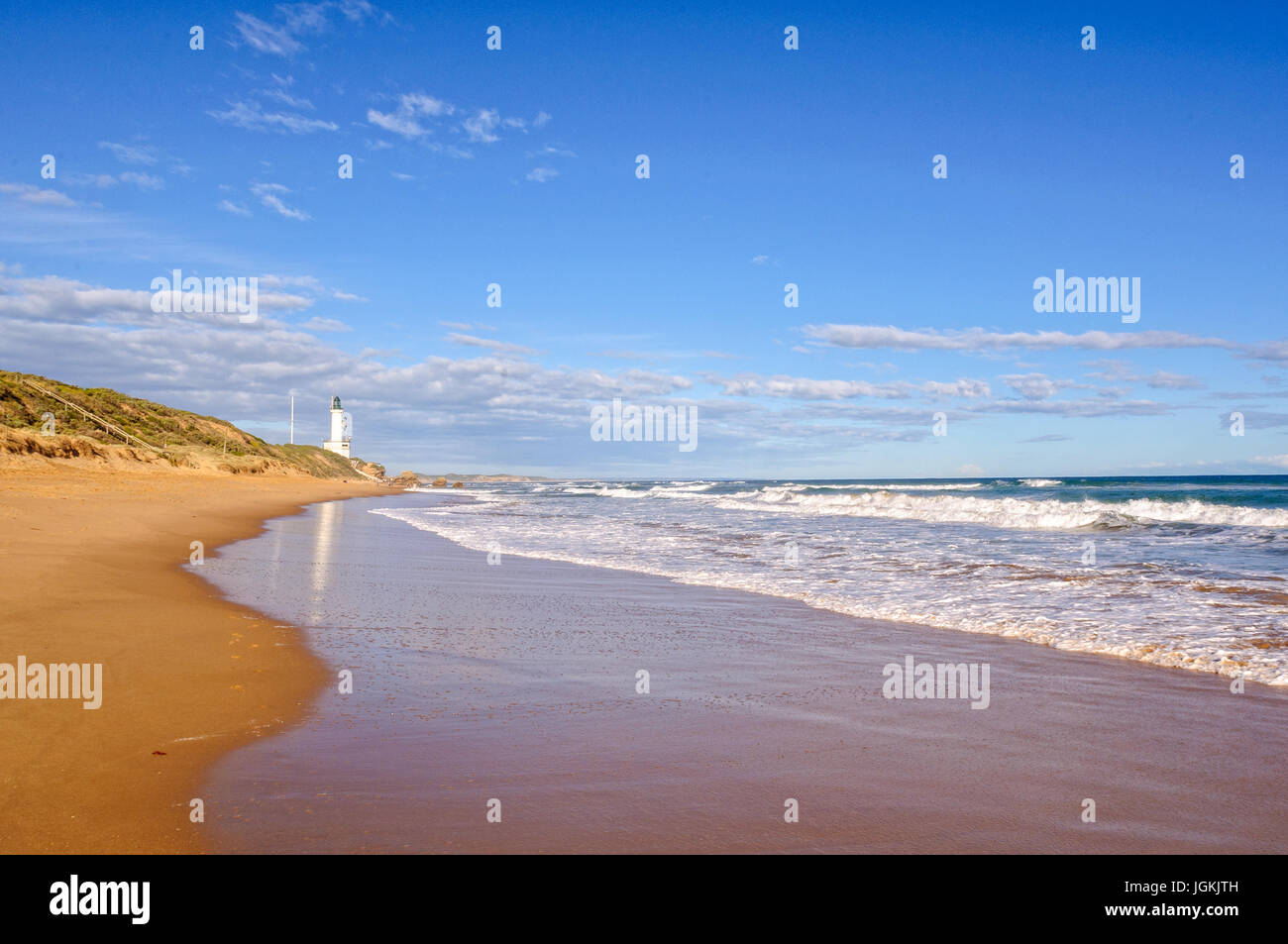 Point Lonsdale Lighthouse at the entrance of the Port Phillip Bay ...