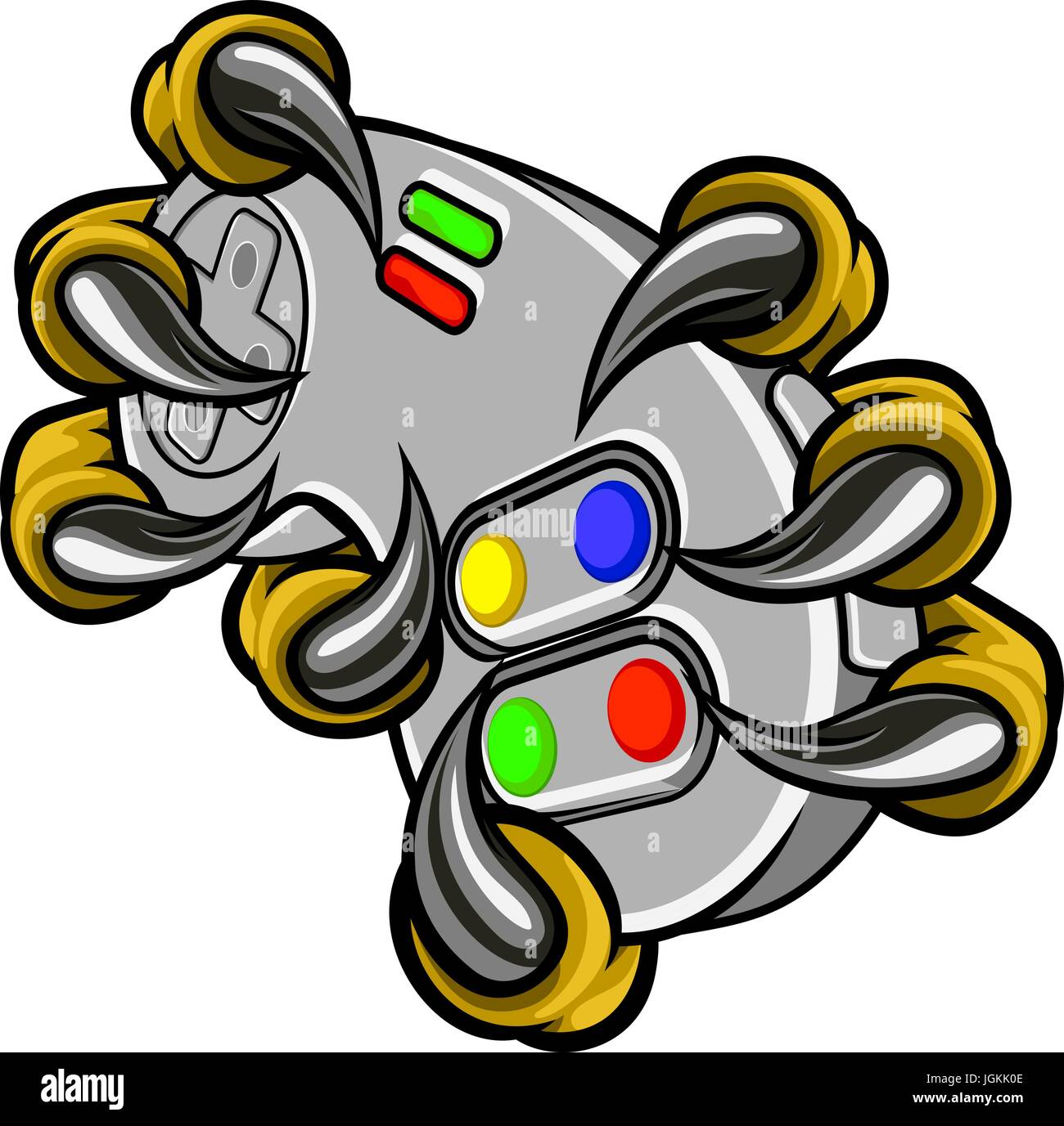 Monster Gamer Claws Holding Games Controller Stock Vector Image & Art ...