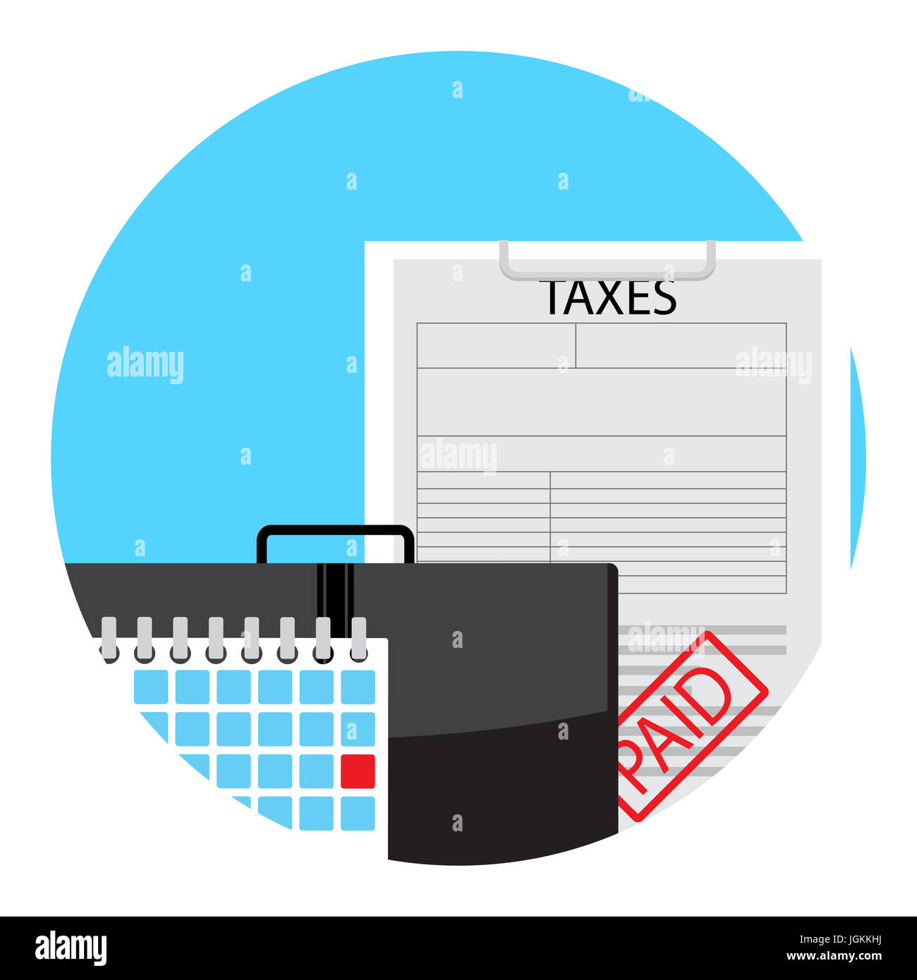 Tax payment document calendar Cut Out Stock Images & Pictures - Alamy