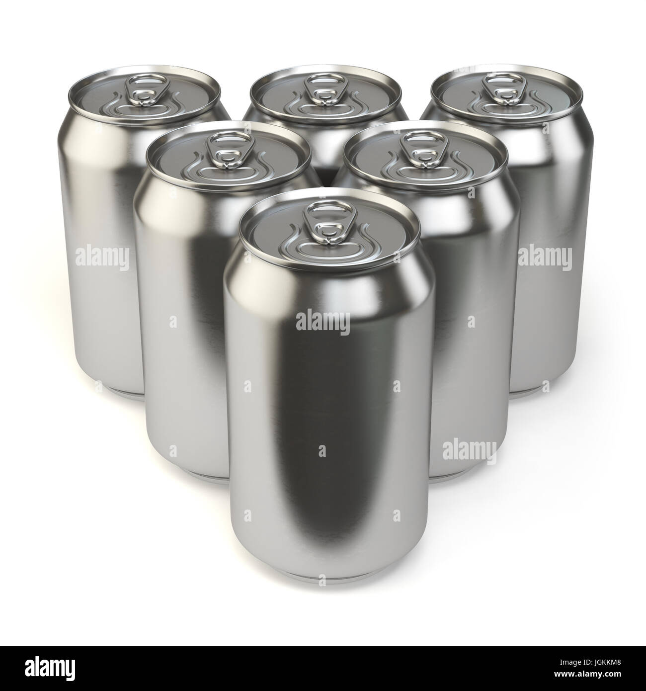 Beer cans isolated on white background. 3d illustration Stock Photo - Alamy