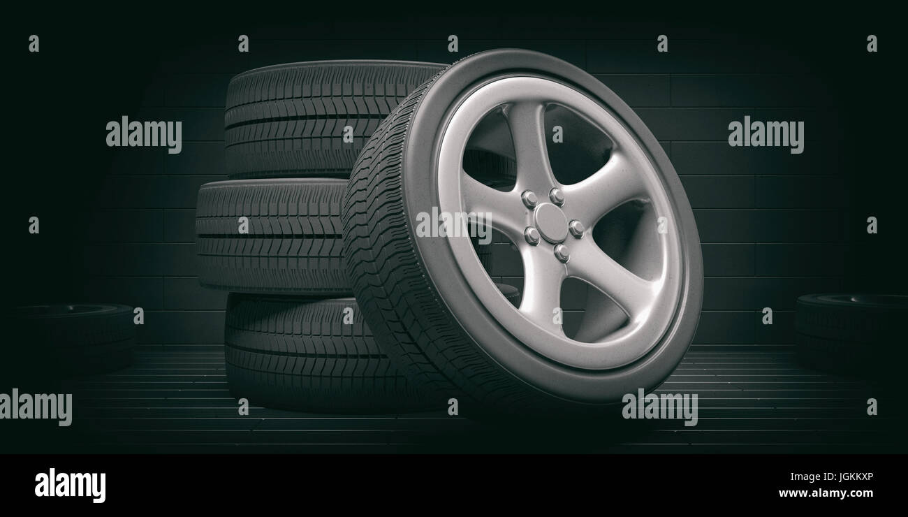 New car rims stacked hi-res stock photography and images - Alamy