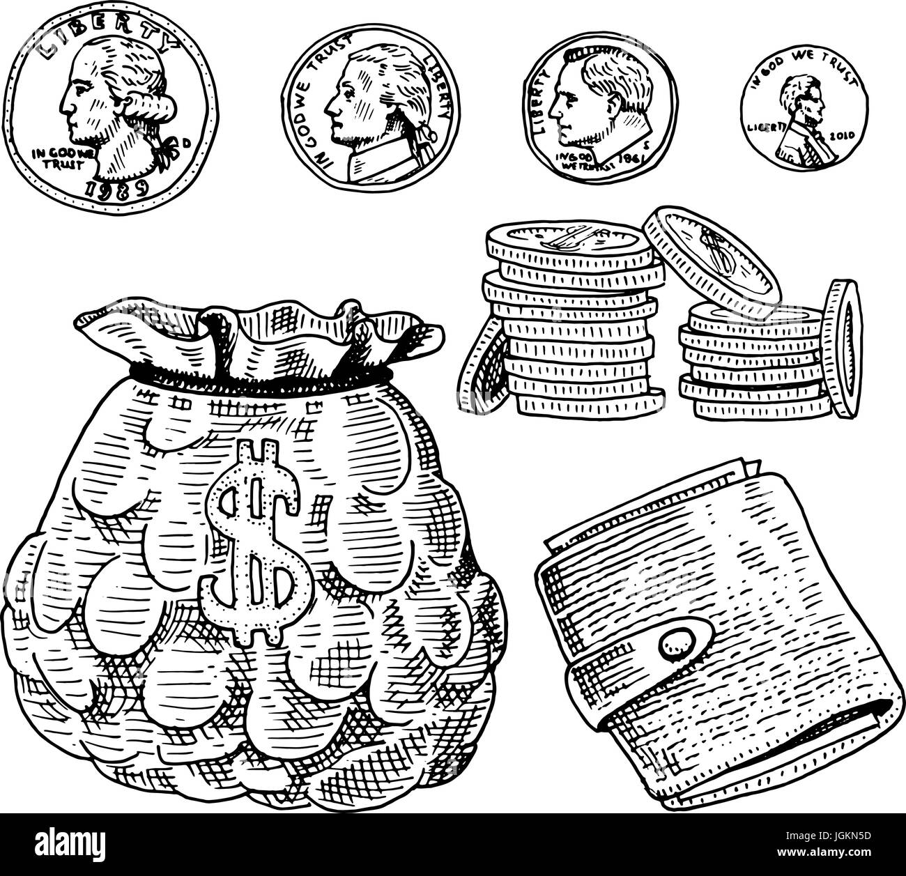 Us dollar banknotes detailed Cut Out Stock Images & Pictures - Alamy