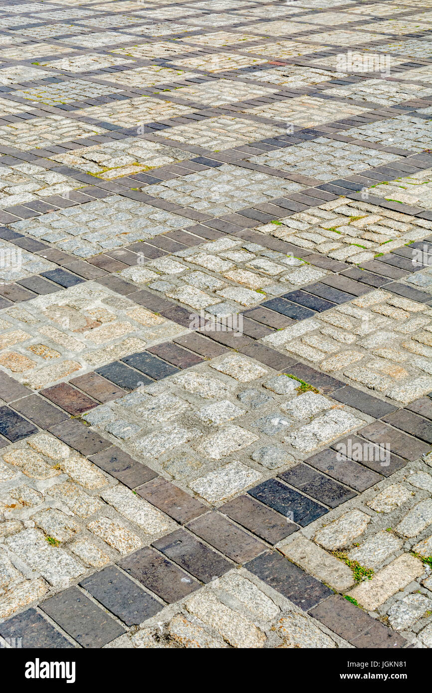 Brickwork pavement in Newquay, Cornwall. Abstract connections, abstract ...