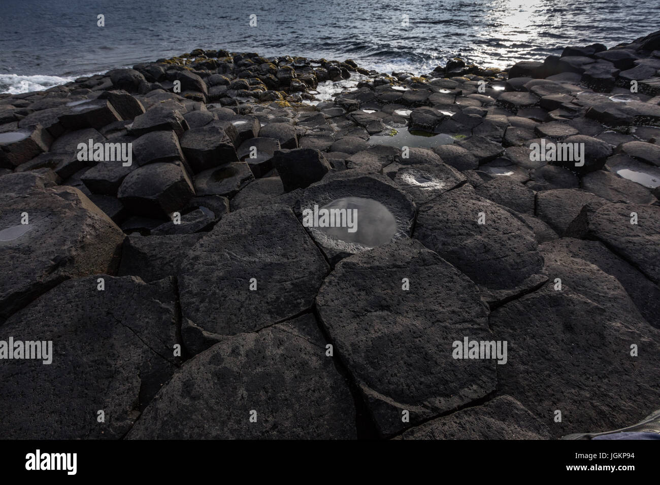 The Giant's Causeway is an area of about 40,000 interlocking basalt ...