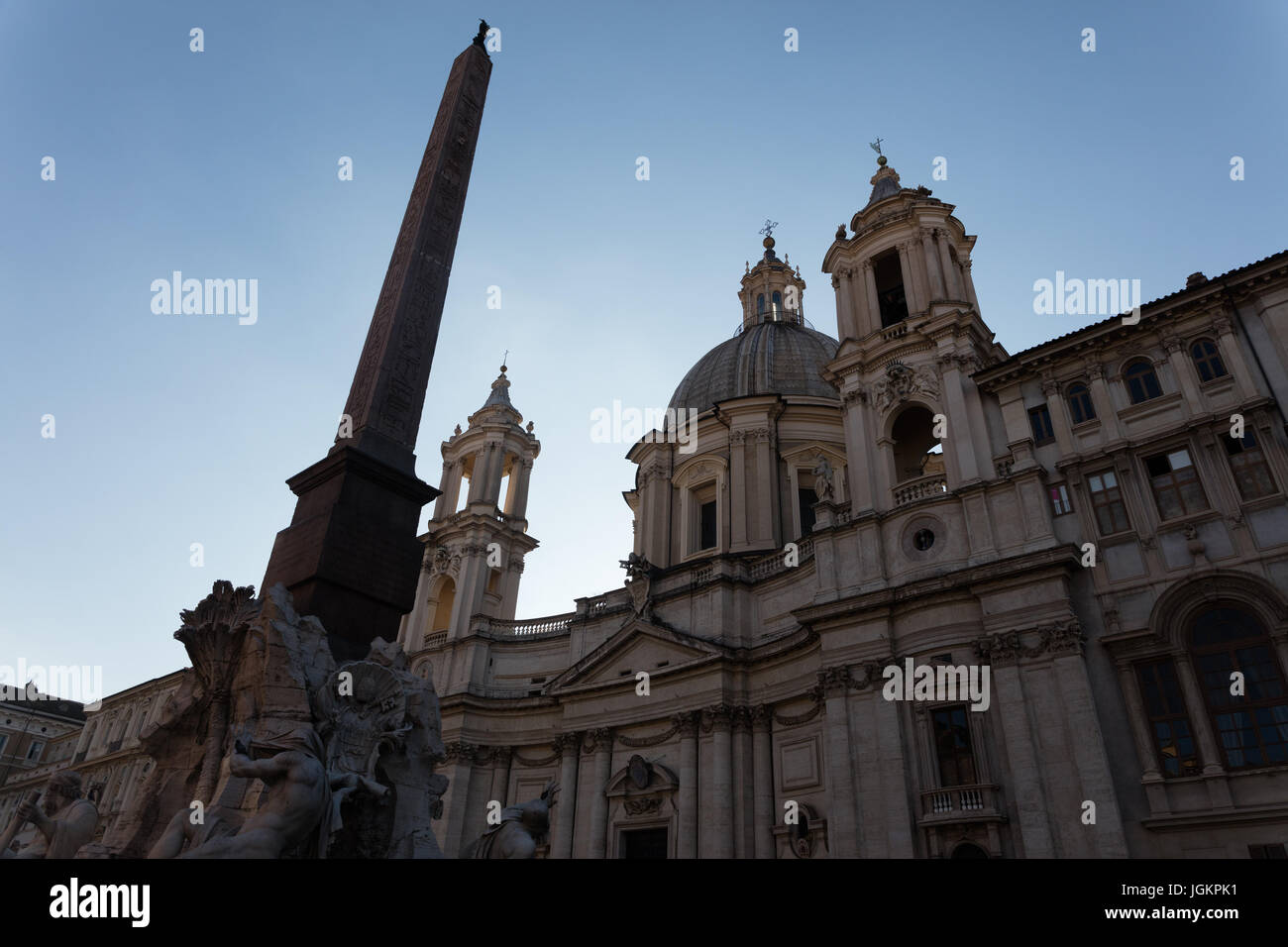 Piazza Navona in Rome one of th most beautiful square in Italy Stock ...