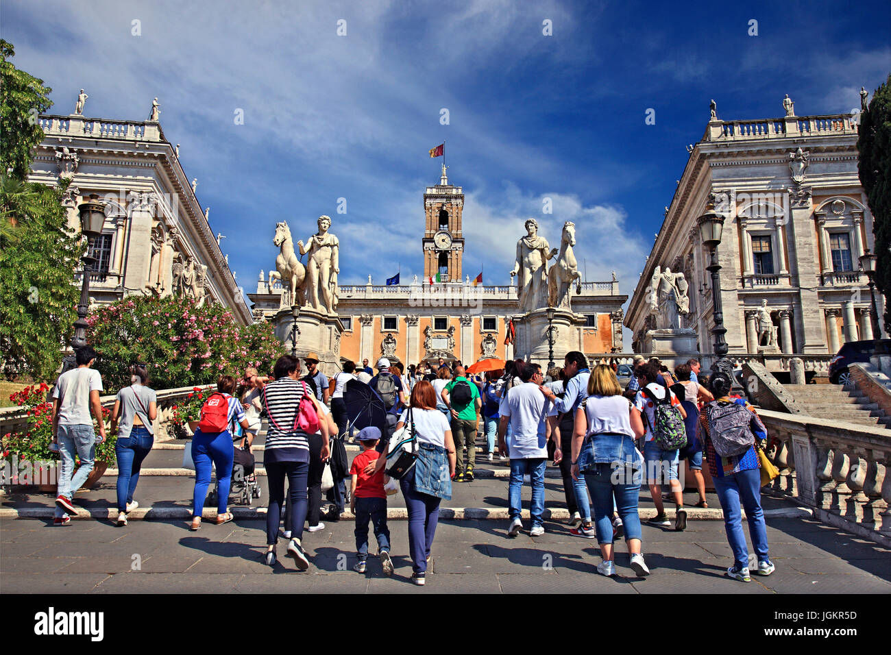 The stairway leading to the Piazza del Campidoglio ("Capitoline square ...