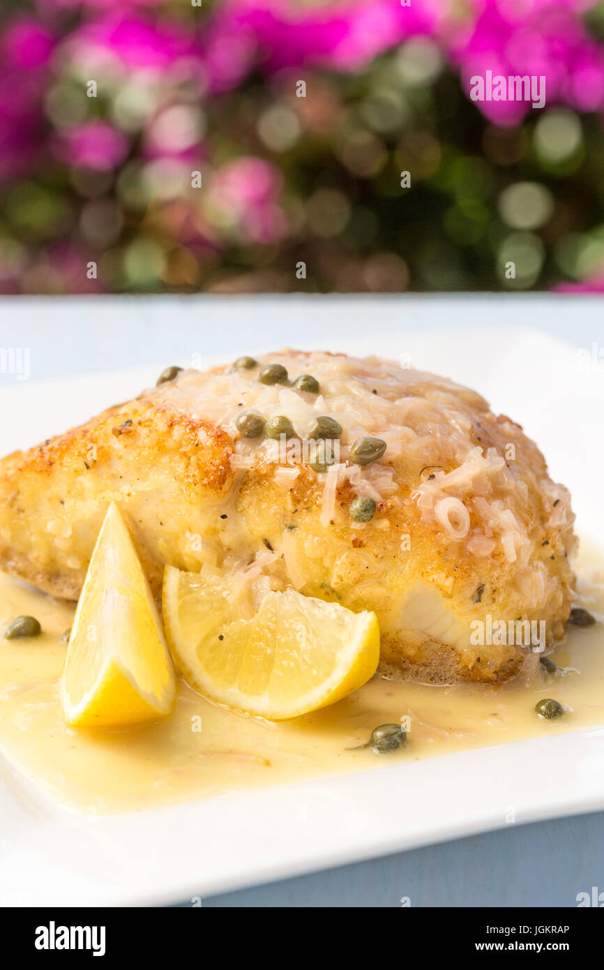 Fresh Ono, or Wahoo, sauteed in a macadamia nut crust with capers and ...