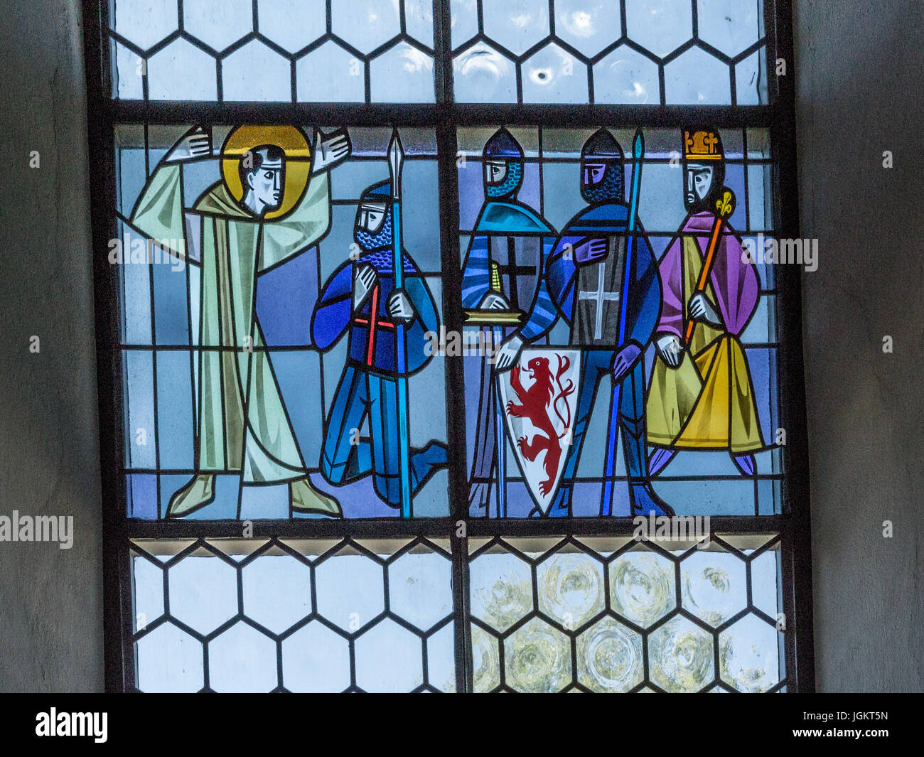 Stained Glass Window Swiss Monastery Tanikon Stock Photo - Alamy