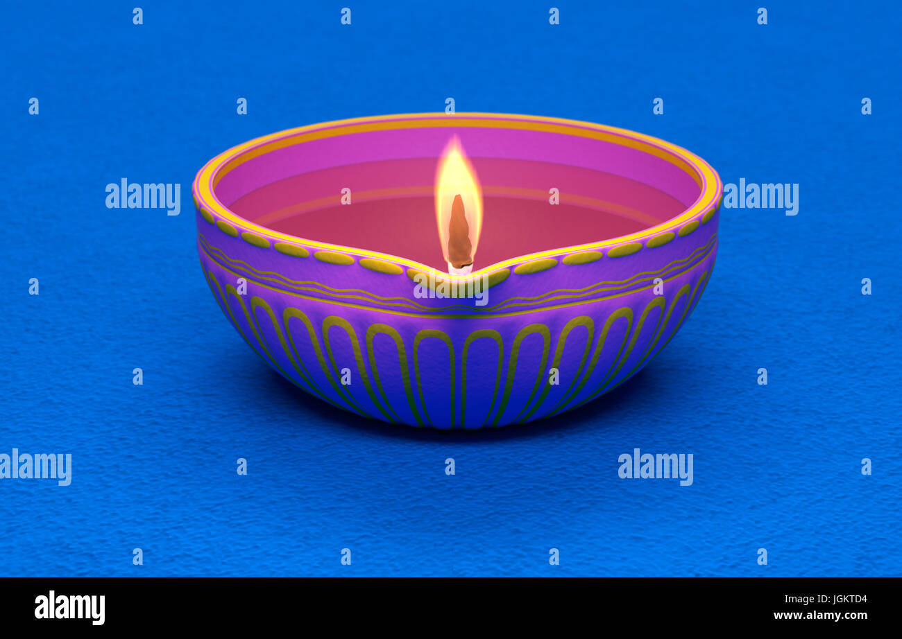 Indian Traditional Oil Lamp Stock Photo - Alamy