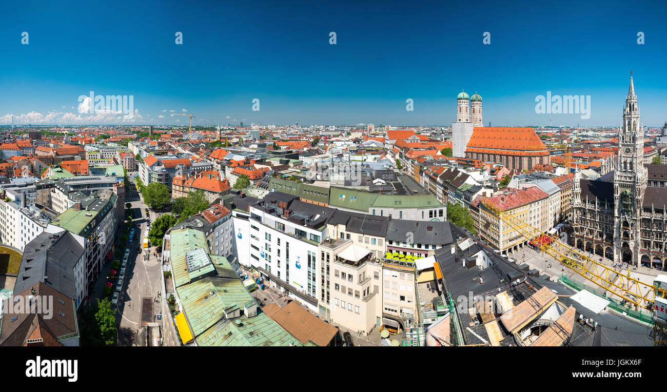 Panorama view of munich city center hi-res stock photography and images ...