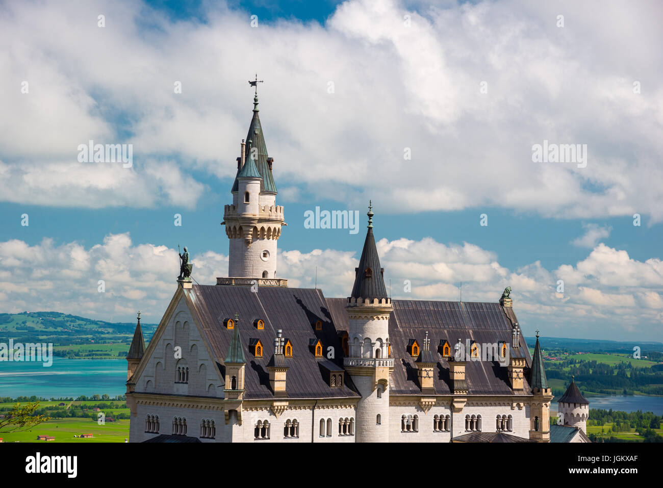 Neuschwanstein castle in Bavarian alps, Fussen, Germany Stock Photo - Alamy