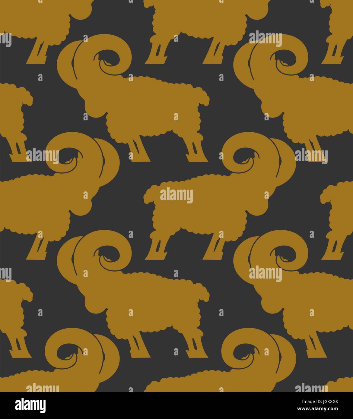 ram pattern. flock of sheep ornament. Farm Animal Background Stock ...