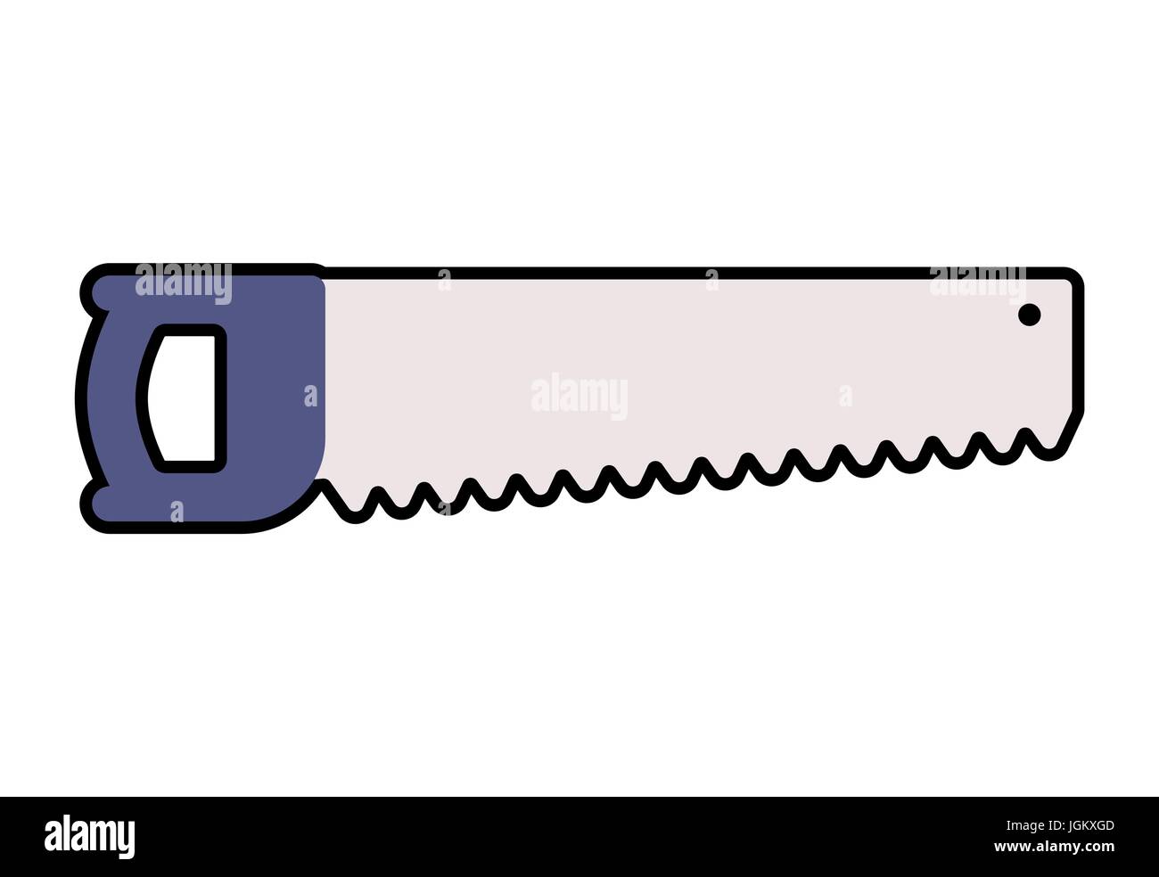 Saw isolated. Bench tool on white background Stock Vector Image & Art ...