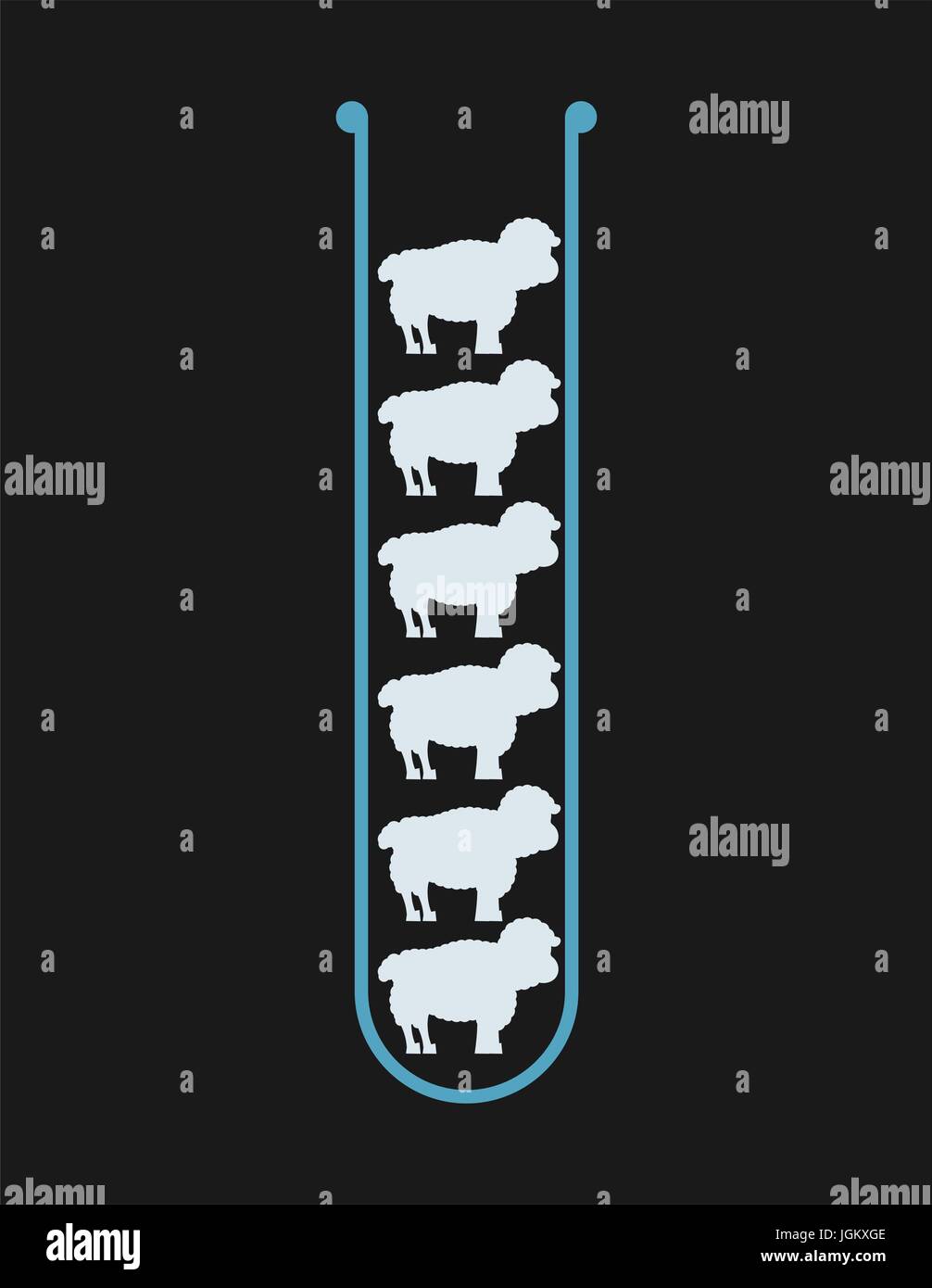 Cloning. Sheep in test tube. Laboratory research Stock Vector Image ...