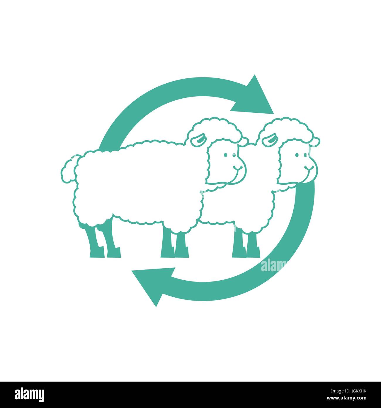 Cloning Sheep sign. Laboratory research icon Stock Vector Image & Art ...
