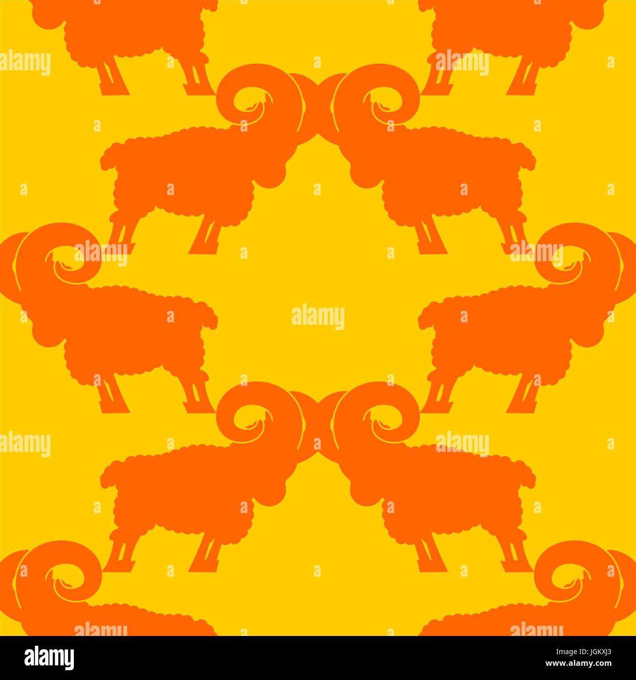 ram pattern. flock of sheep ornament. Farm Animal Background Stock ...