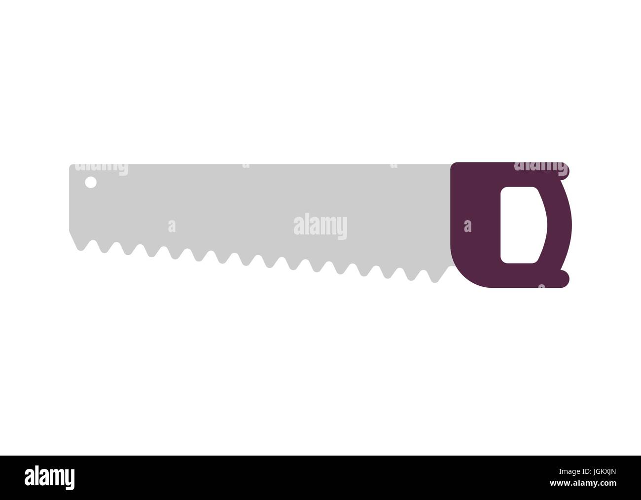 Saw isolated. Bench tool on white background Stock Vector Image & Art ...