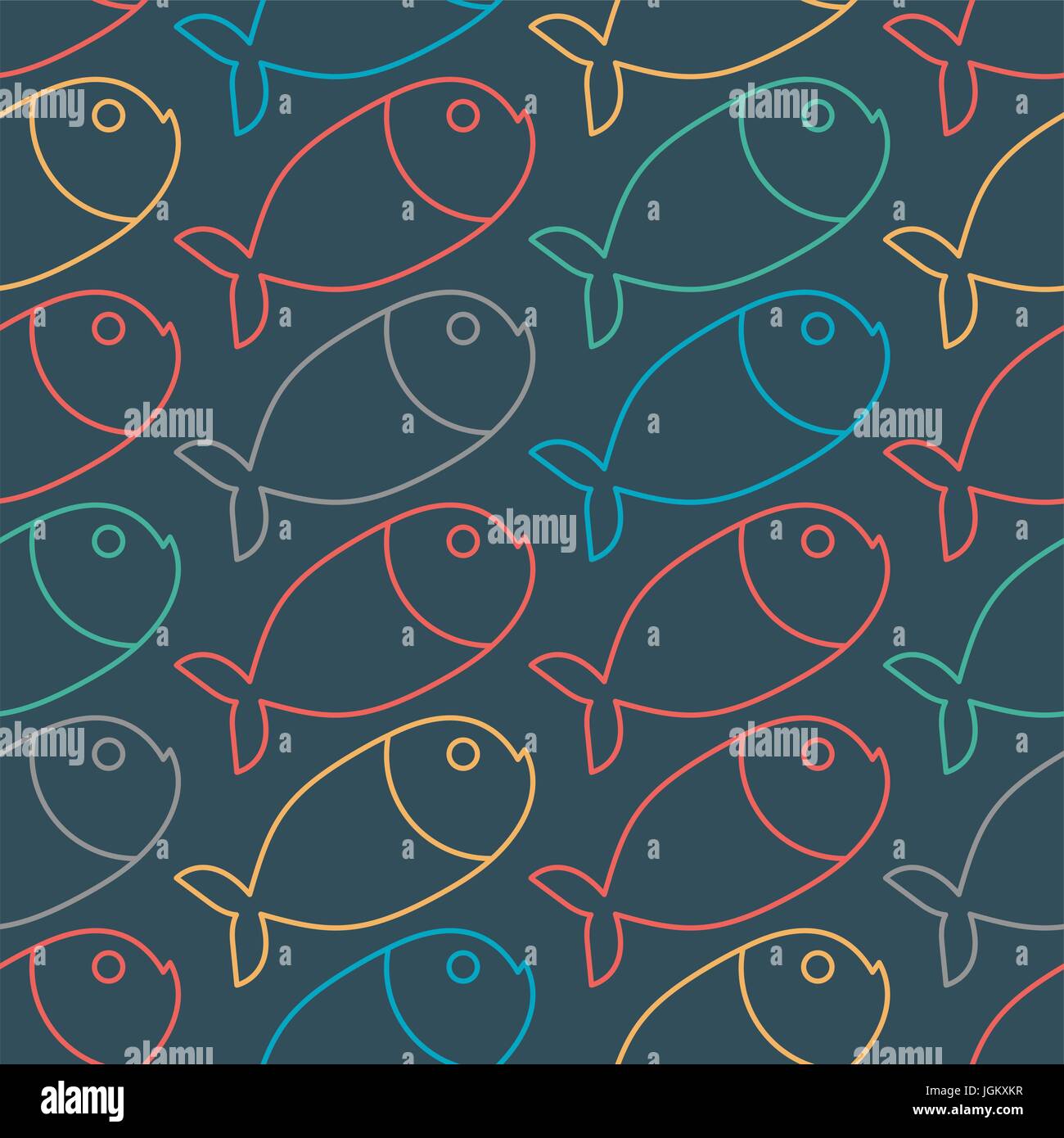 Fish pattern. Marine animal texture. Ornament for cloth Stock Vector ...