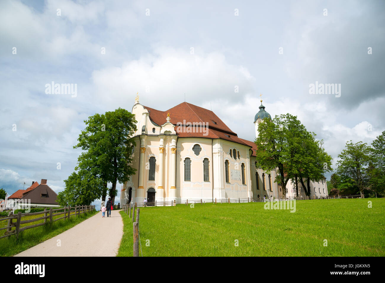 Steingaden, Germany - June 5, 2016: Beautiful view of famous oval ...